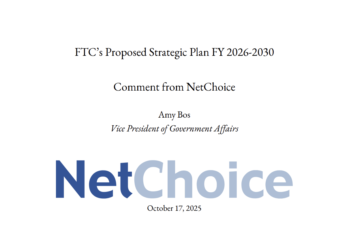 NetChoice Comment on FTC’s Proposed Strategic Plan FY 2026-2030 - NetChoice